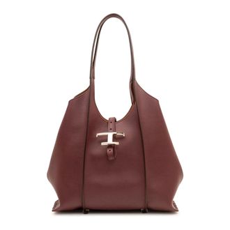 Tod's Femme, Sacs, Brun, Taille: ONE Size T Timeless Shopping Bag