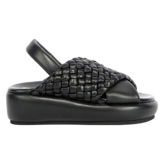 Strategia Femme, Chaussures, Noir, Taille: 40 EU Sandales Plates Chic pour Femmes