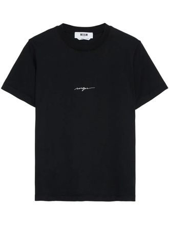 Msgm t-shirt à logo imprimé - Noir