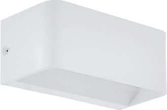 Eglo LED Wandlampe Sania 4, 1 flammige Wandleuchte, Minimalismus, Wandstrahler innen aus Aluminium, Wohnzimmerlampe, Flurlampe in Weiß, L 20 cm