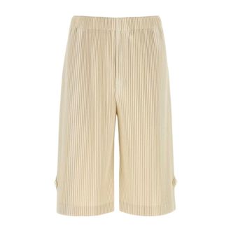 Issey Miyake Homme, Shorts, Beige, Taille: L Wear Or Wrap Pleated Shorts