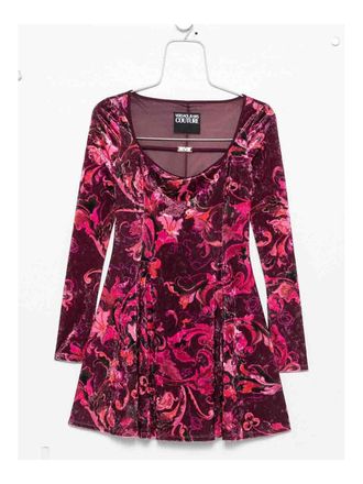 Versace Jeans Couture Robe Au Genou - Rouge Brun