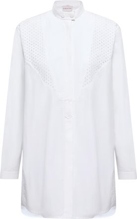 Moncler Moncler San Gallo Cotton Poplin Shirt, Women, White, Size: 38