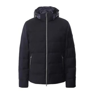 Montecore Homme, Vestes, Bleu, Taille: XL Doudoune Marine avec Capuche Amovible