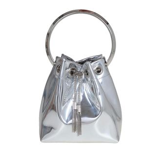 Jimmy Choo London Femme, Sacs, Gris, Taille: ONE Size Sac seau m&eacute;tallique & Sac &agrave; dos