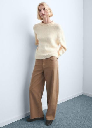 Mango Balloon-Jeans mit niedriger Bundh&ouml;he sandfarben - Damen - 32 - MANGO