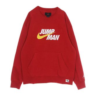 Nike Jordan Homme, Sweatshirts et sweats &agrave; capuche, Rouge, Taille: L SweaT-shirt ras du cou classique avec logos brod&eacute;s
