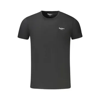 Pepe Jeans London Homme, Tops, Noir, Taille: 2XL T-shirt Homme en Coton Noir
