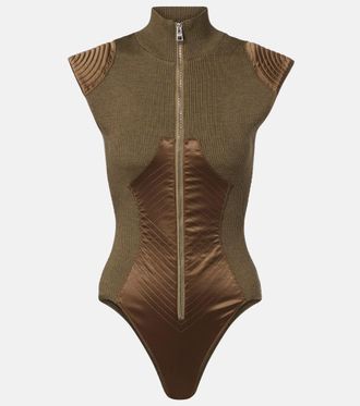 Jean Paul Gaultier Body en laine m&eacute;lang&eacute;e