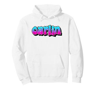BDAZ Carlin Graffiti Personalisierter Name Blau Rosa Frauen M&auml;dchen Pullover Hoodie