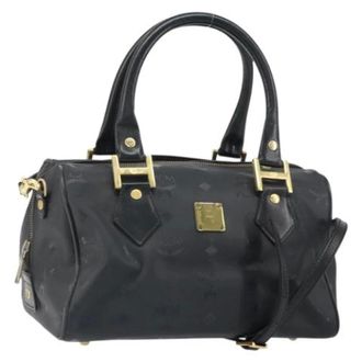 MCM Sac &agrave; main Pre-owned Visetos Logogramme - Femme - Pre-owned - Noir - Taille: ONE Size