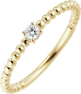 Edenly Fleur de Sel Ring - Solitär Bulle - Gelbgold 18 Karat und Diamant