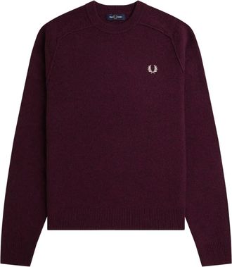 Fred Perry Pull &agrave; col rond - Homme - Pulls - Rouge - Taille: L