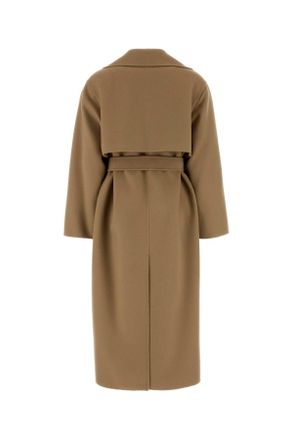 Weekend Womens Camel Wool Blend Operoso Coat Cammello Exterior: Virgin Nylon Cappotti