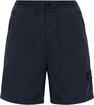 Stone Island Homme, Shorts, Bleu, Taille: W33 Ghost Cotton Linen Canvas Shorts