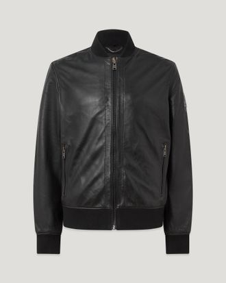 Belstaff Veste Bomber Landmark Pour Homme Burnished Nappa Noir Xl