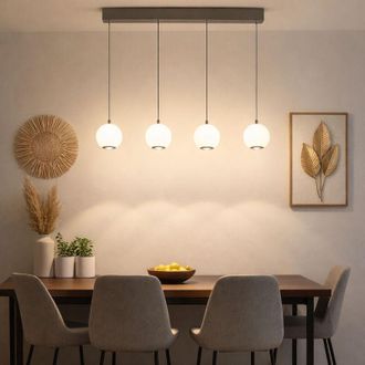 Globo Lighting Pendelleuchte H&auml;ngelampe Wohnzimmerleuchte 4 flammig verstellbar cct led h 150cm