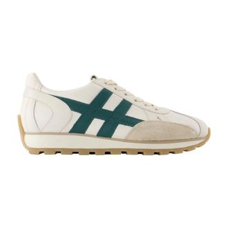 Hogan Beige Leder Sneakers - Runde Zehen - - Shoes - Herren - Beige - 39 EU