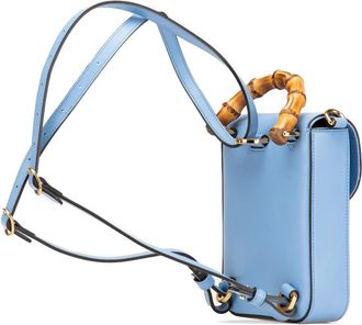 Gucci Hobo Bags - Mini Calfskin Bamboo Top Handle Bag - Gr. unisize - in Blau - f&uuml;r Damen