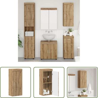 vidaXL vidaXL Armoire de salle de bain - Armoire murale de salle de bain TULUM Ch&ecirc;ne artisanal