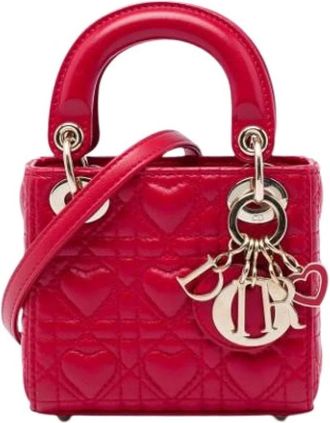 Dior Pre-owned Lady Dior - Femme - Pre-owned - Rouge - Taille: ONE Size