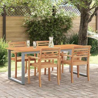 vidaXL Vidaxl - Table de jardin pour repas Gris 160 x 80 x 75 cm