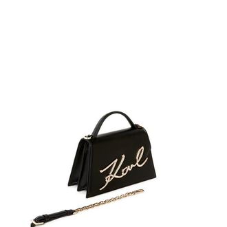 Karl Lagerfeld Lederhandtasche - Schwarz
