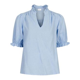 Neo Noir Femme, Blouses et Chemises, Bleu, Taille: 44 FR Chemisier Odesa