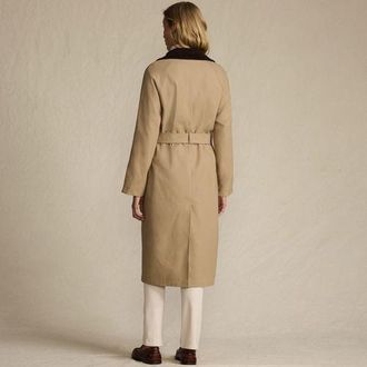 Lands End Wendbarer Trenchcoat mit Gürtel, Damen, Größe:40-42 regular, Beige, Polyester/Polyester-Mischung, by Lands End