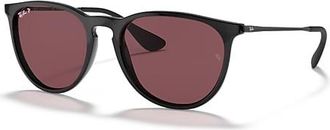 Ray-Ban Erika Classic Sonnenbrillen Schwarz Fassung Violett Glas Polarisiert 54-18