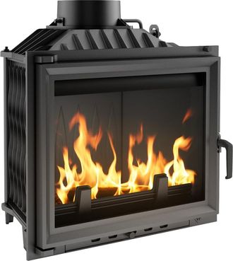 Kratki Antek Holzkamin aus Gusseisen 10 kW Ø 150 - Holzofen Energieklasse A - ECODESIGN, Wärmeeffizienz 76% - Leistungsbereich 4,5 - 13 kW - Aschekorb & Luft