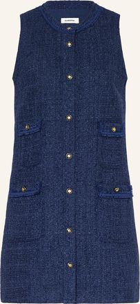 Sandro Sandro Bouclé-Kleid blau
