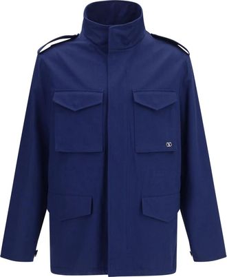 Valentino VLogo Signature Caban Jacke - - Jackets - Herren - Blau - L