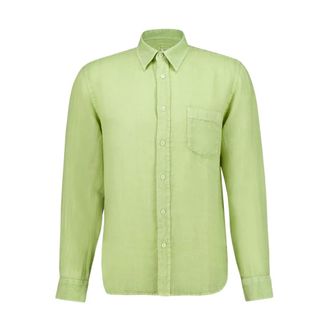 120% Lino Homme, Chemises, Vert, Taille: 2XL Chemise Apple Soft Linen Coupe Droite