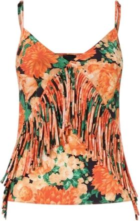 Pinko Pinko, Femme, Tops, Orange, Taille: 40 FR top e canotte poliestere
