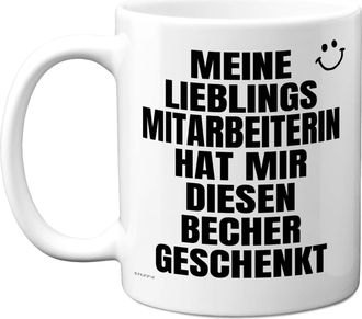 Stuff4 Meine Lieblings Mitarbeiterin Tasse Mitarbeiter Geschenk - Lustige Geburtstagsgeschenke für Mitarbeiter, Geschenkidee - 11oz Kaffeetasse Keramik, Spül