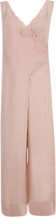 Stella McCartney Femme, Combinaisons et Ensembles, Rose, Taille: 36 FR Combinaison Rose en Soie et Dentelle