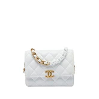 Chanel Sac bandouli&egrave;re vintage doccasion - Femme - Pre-owned - Blanc - Taille: ONE Size