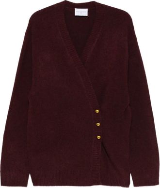 Isabelle Blanche cardigan en laine mélangée - Rouge