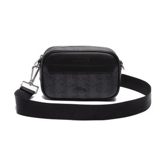 Lacoste Monogram Canvas Schultertasche - - Bags - Damen - Schwarzk - ONE SIZE