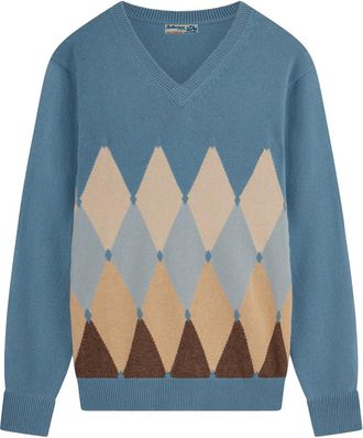 Ballantyne v Neck Pullover 100% ws Classic Diamond B2p001 7k0a8 93019