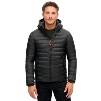Superdry Homme, Vestes, Noir, Taille: XL Veste Hiver Style Minimaliste