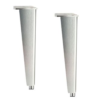 Generic 2 St&uuml;ck Metall-M&ouml;belf&uuml;&szlig;en, Verstellbare Quadratische Schrankbeine, Verdicktes Aluminium, Robuste Tisch Stuhlbeinverl&auml;ngerungen, Mit Fu&szlig;schutzkappe(Sil