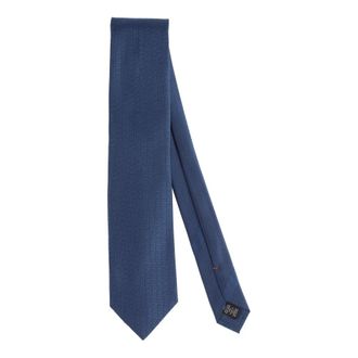 Ermenegildo Zegna Blaue Seidenkrawatte Elegantes Accessoire - - Accessories - Herren - Blau - ONE SIZE