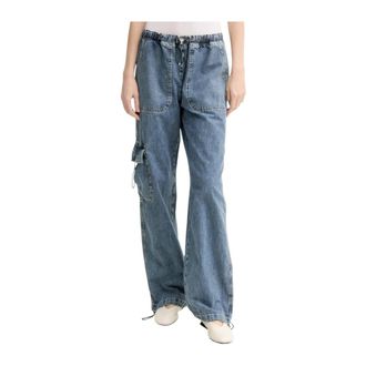 Moschino Cargo Denim Hose mit Kordelzug - - Jeans - Damen - Blau - XS