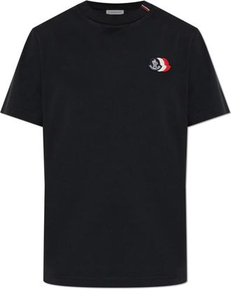Moncler Homme, Tops, Noir, Taille: M Logo Patch T-Shirt