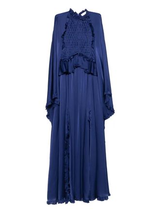 Zimmermann robe Hypnotic &agrave; fronces - Bleu