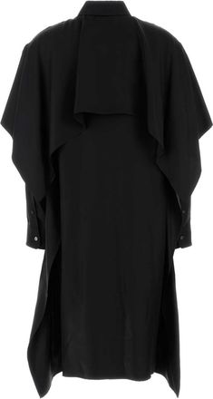 Loewe Silk Oversized Shirt Dress - Black
