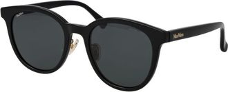 Max Mara Femme, Accessoires, Noir, Taille: ONE Size Panto Lunettes de soleil