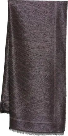 Elisabetta Franchi Femme, Accessoires, Brun, Taille: ONE Size Square Scarf with Lurex